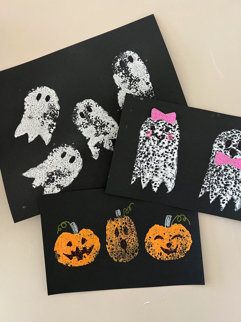 Halloween Shapes Pattern Template Ghost Pumpkin Bat - Etsy