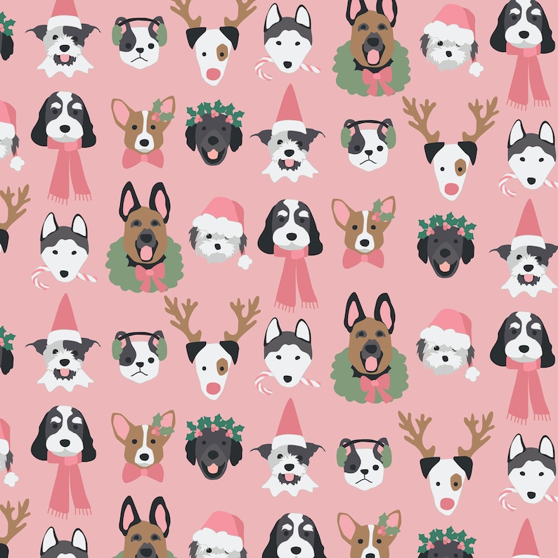 Christmas Puppies Printable Paper or Patterns - Etsy