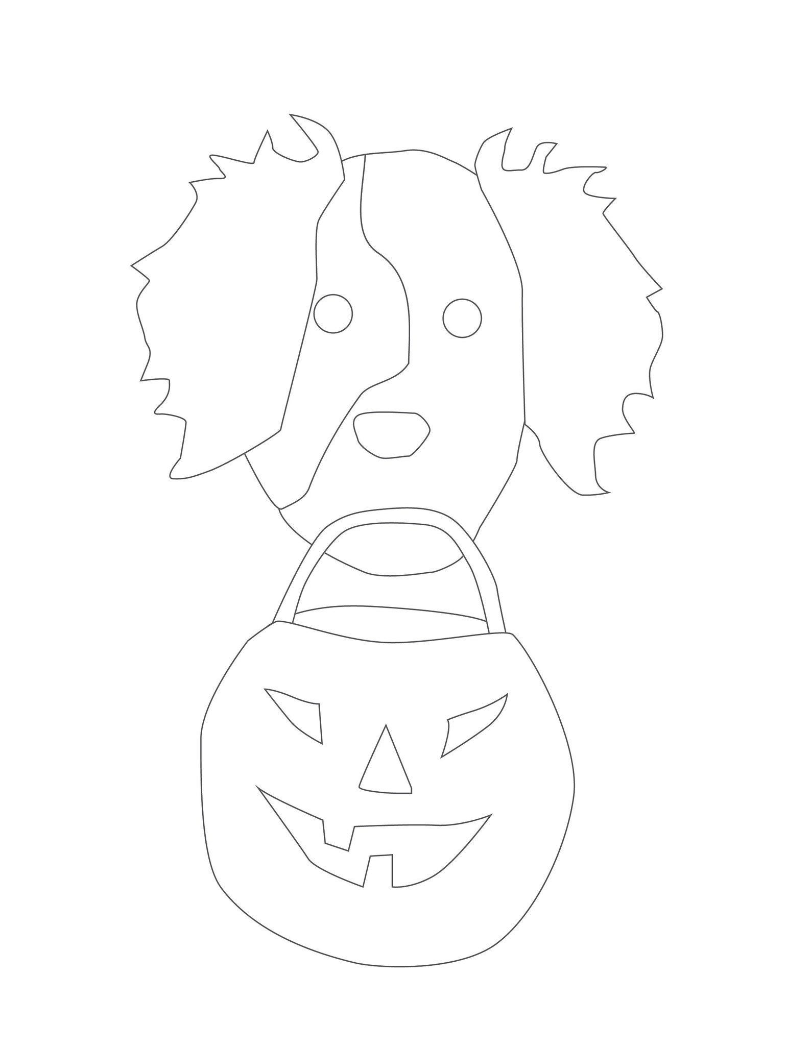 Halloween Puppy Dog Faces Coloring Pages | Etsy