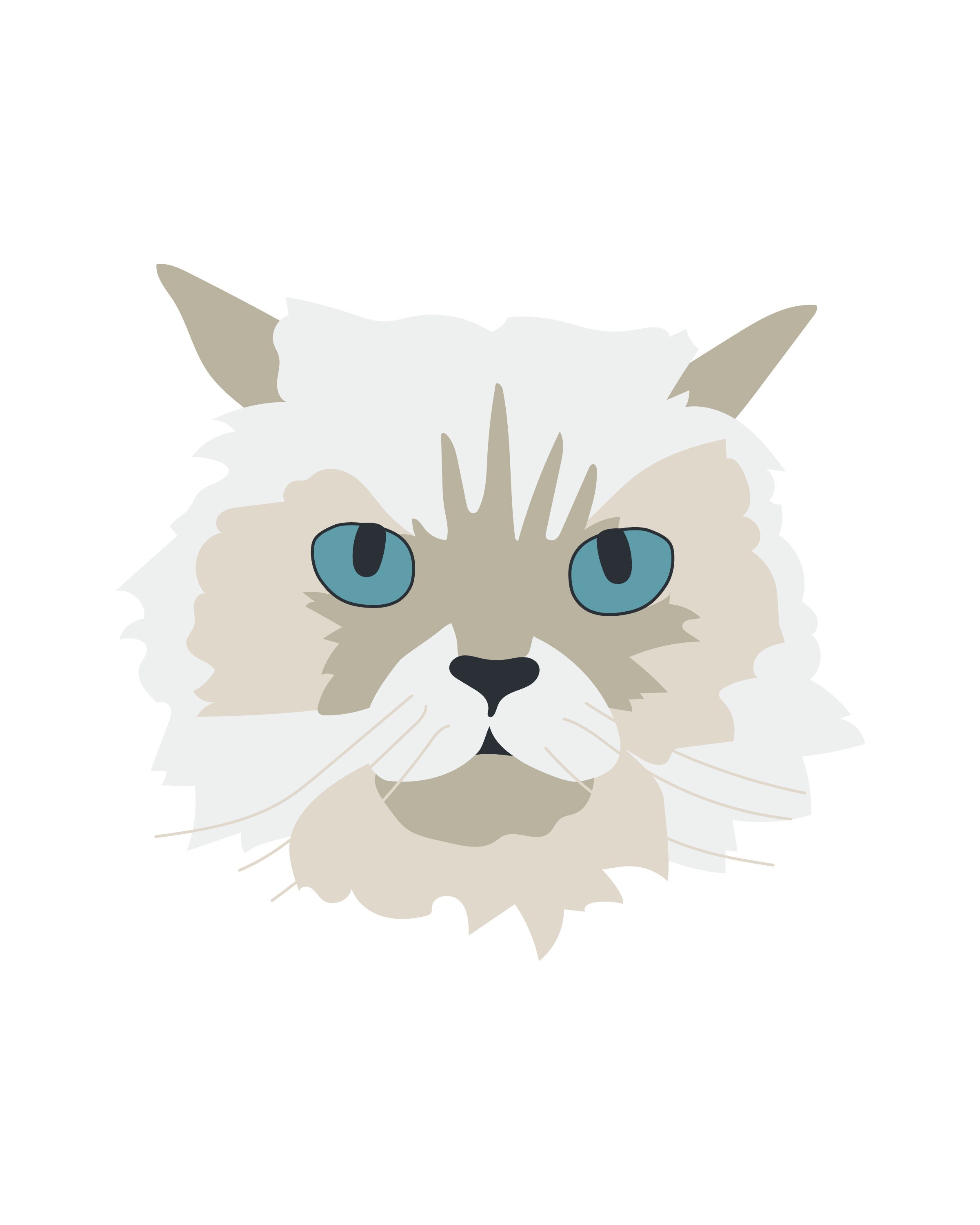 New Kitty Cat Faces 2.0 Wall Art for Children's Rooms or | Etsy