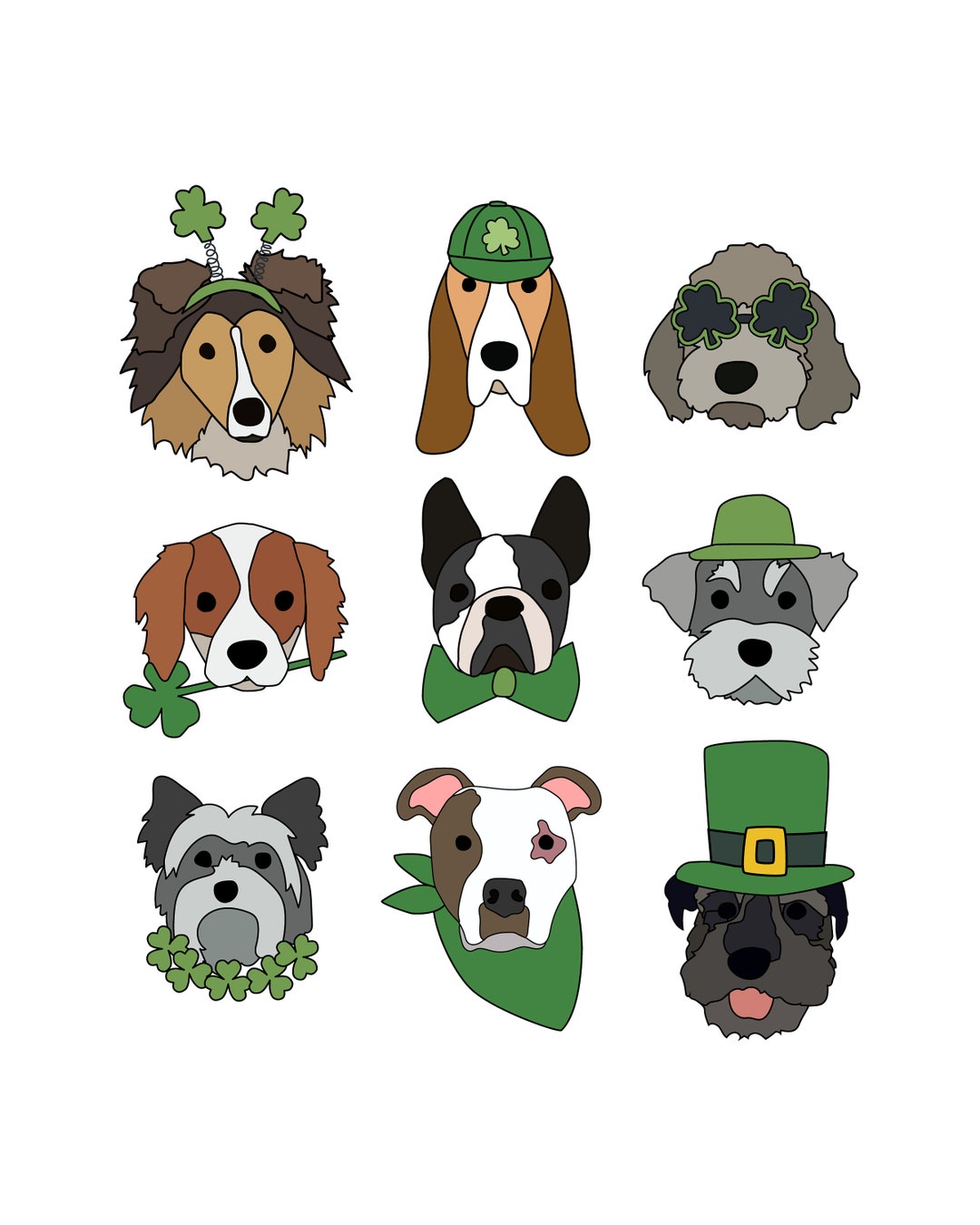St Patrick's Day Puppy Posters and Wall Decor - Etsy