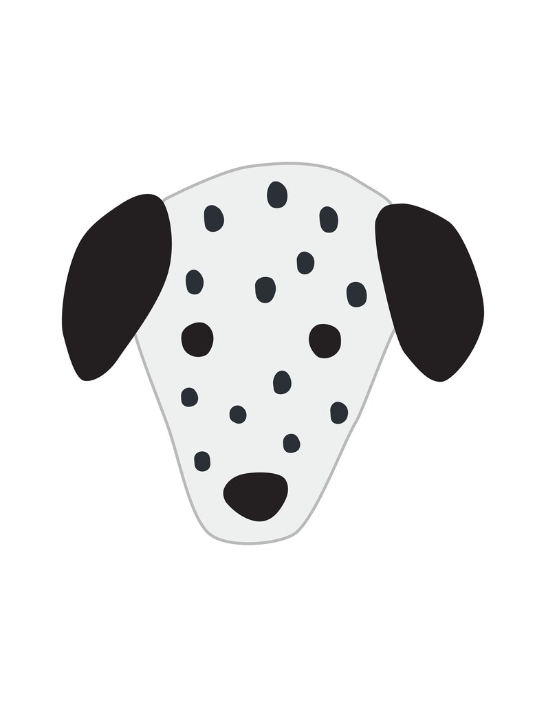 Puppy Dog Face Posters Birthday Party Photo Wall Art Decor for Children ...