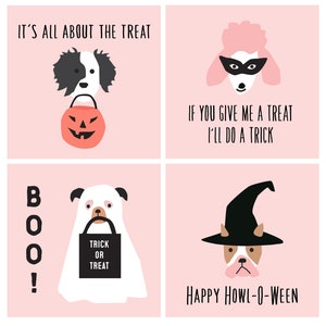 Halloween Puppy Dog Faces Cards - Etsy