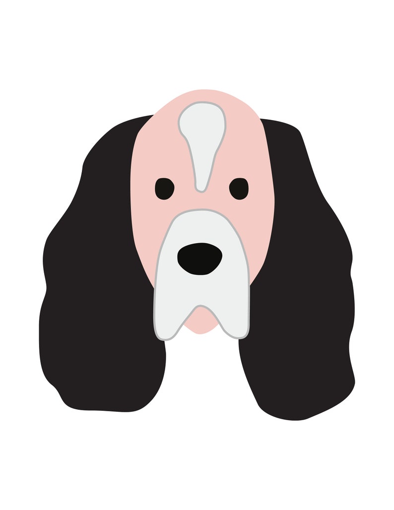 Puppy Dog Face Posters Birthday Party Photo Wall Art Decor for Children ...