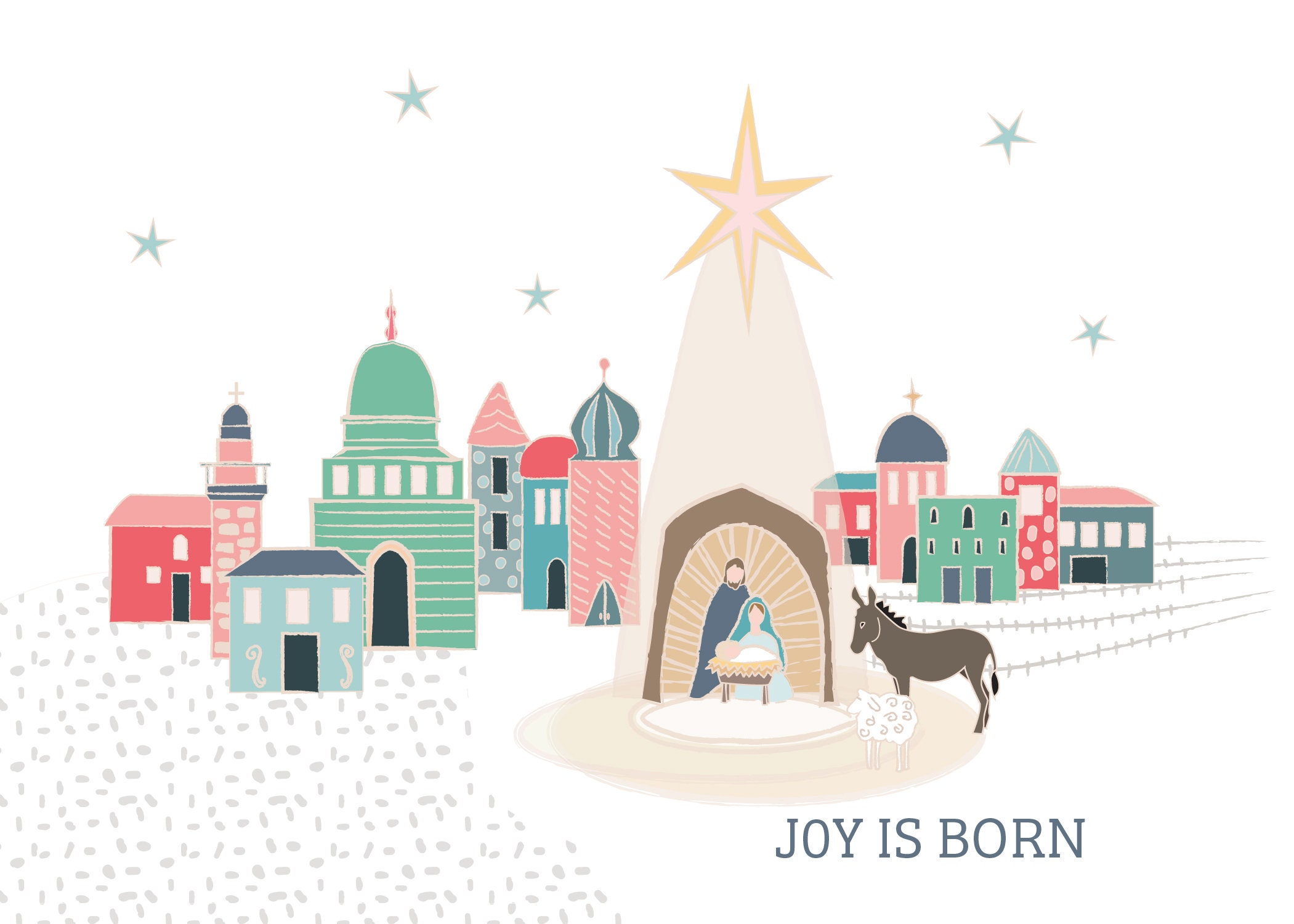 Joy nace el arte de la Natividad de Navidad con el Niño Jesús | Etsy