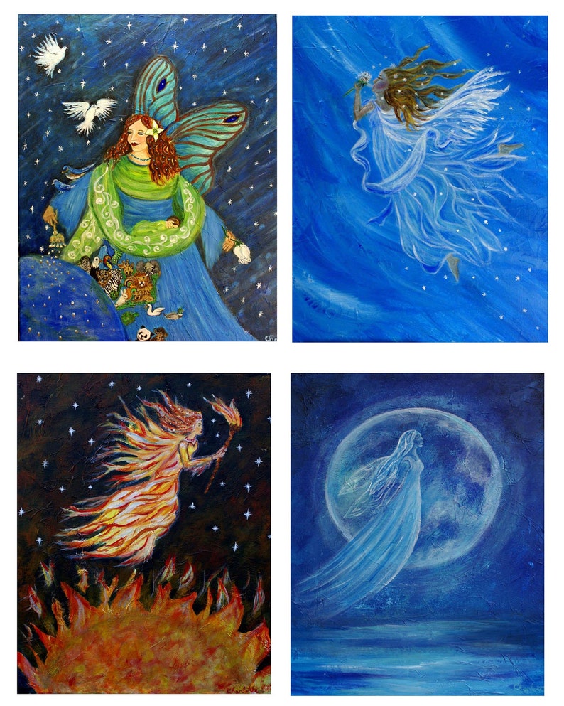 Water Angel-Original 8 x 10 Fine Art Modern Print Acrylic | Etsy