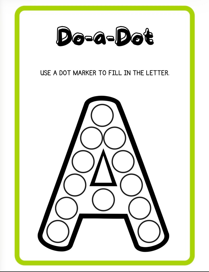 221 Do-a-dot Printable Worksheets | Preschool Alphabet, Animals, Fruits ...