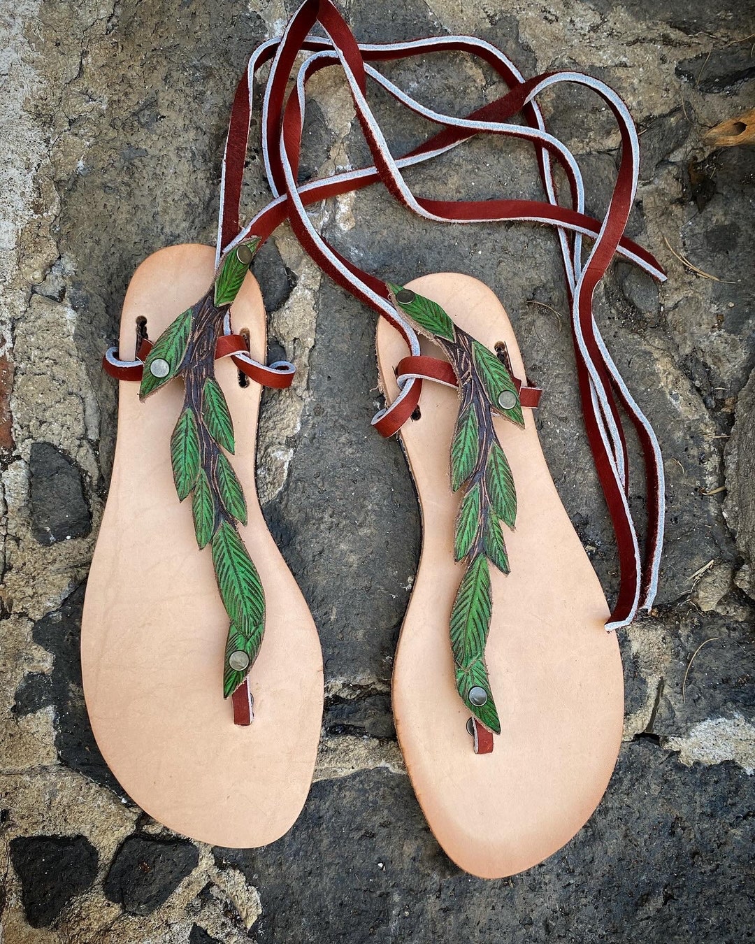 FAIRY BAREFOOT SANDALS, Fairy Sandals,leaves Sandals, Celta, Wicca ...