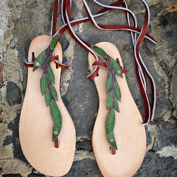 Leaf Sandals - Etsy