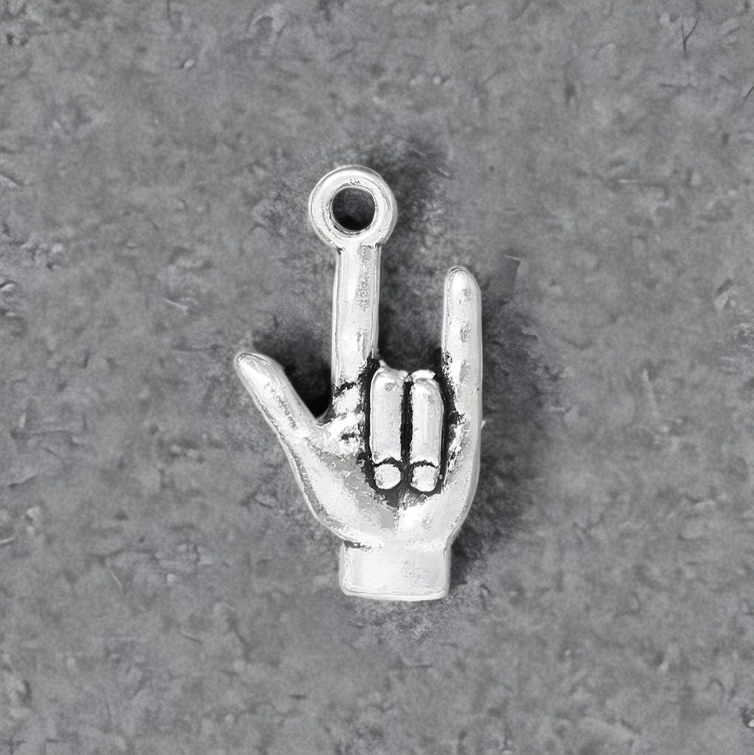 I Love You Charms ASL Hand Charms Sign Language BULK Charms Jewelry ...