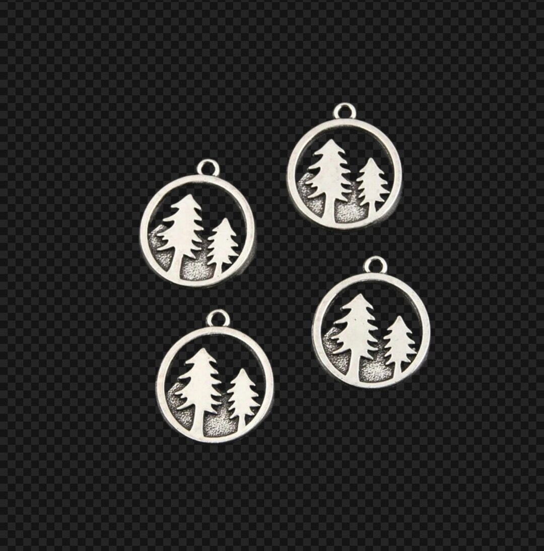 Beautiful Tree Charms in Circle With Dimension Nature Charms Hiking ...