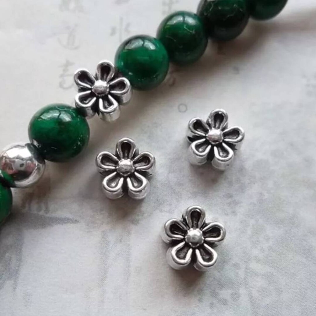 20 Sweet Little Flower Spacer Beads Daisy Beads Spring Flower Beads ...