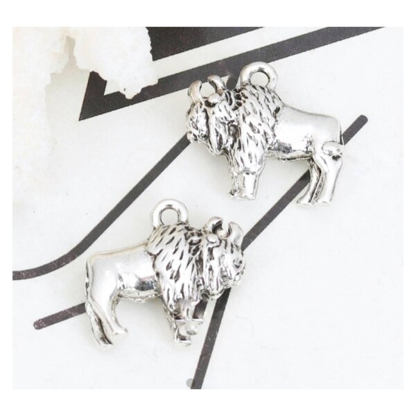 Bison Charm - Etsy