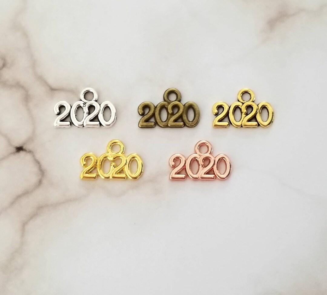2020 Charms Graduation Charms Year Charms Christmas Charms Gold Rose ...