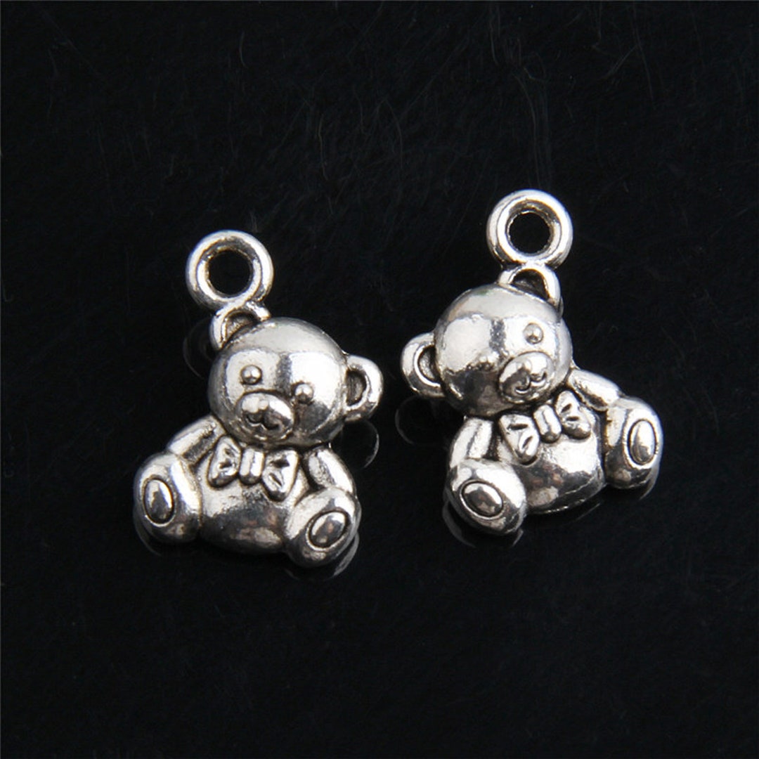 Adorable Teddy Bear Charms Sweet Little Double Sided Baby Bear Charms ...