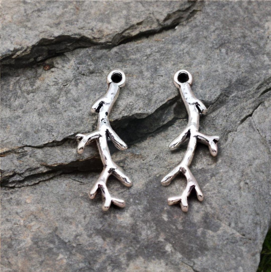 10 Tiny Branch Charms Mini Branch Charms Branch Embellishments Jewelry ...