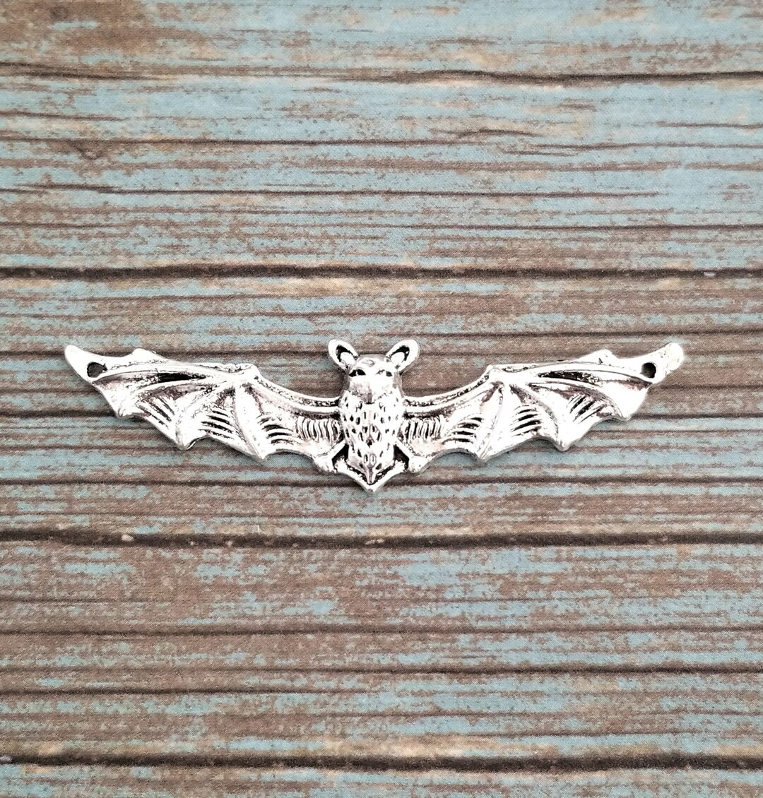 Bat Connectors Long Bat Pendants Halloween Connectors Bat Necklace ...