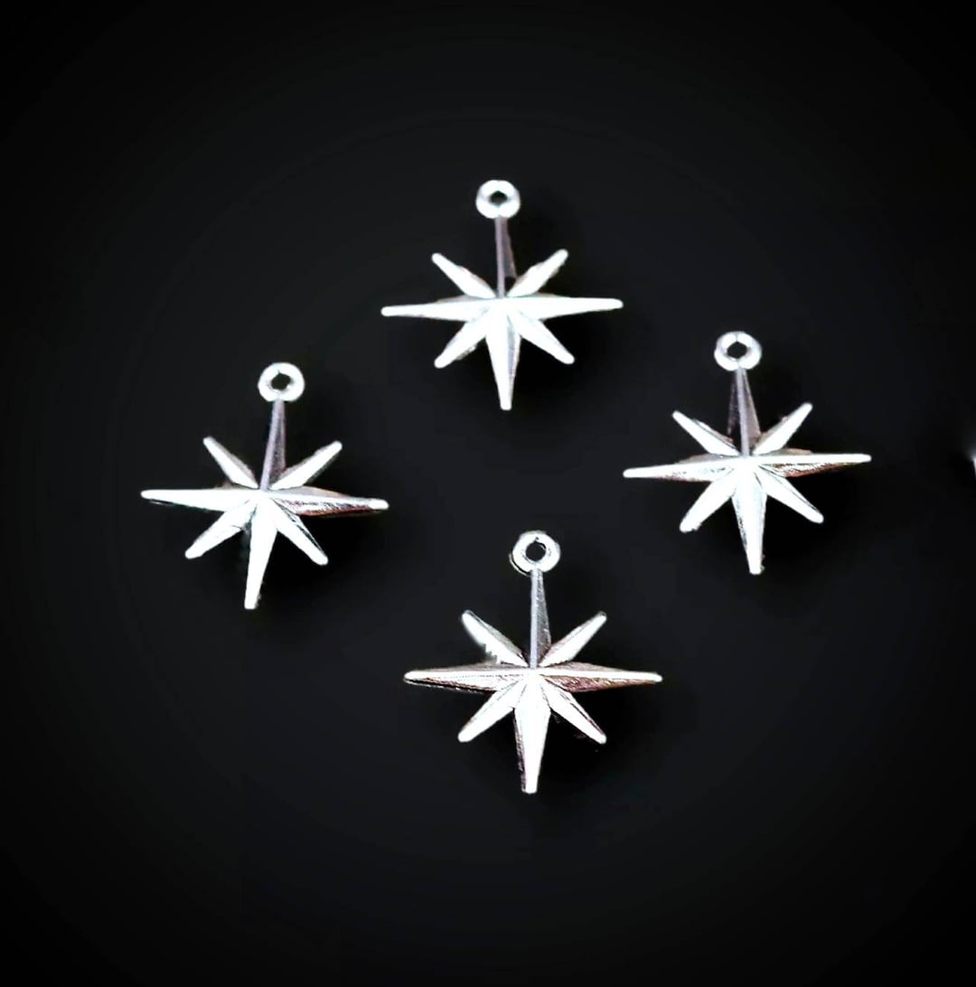 Shining Star Charms North Star Charms Celestial Charms Christmas Star ...