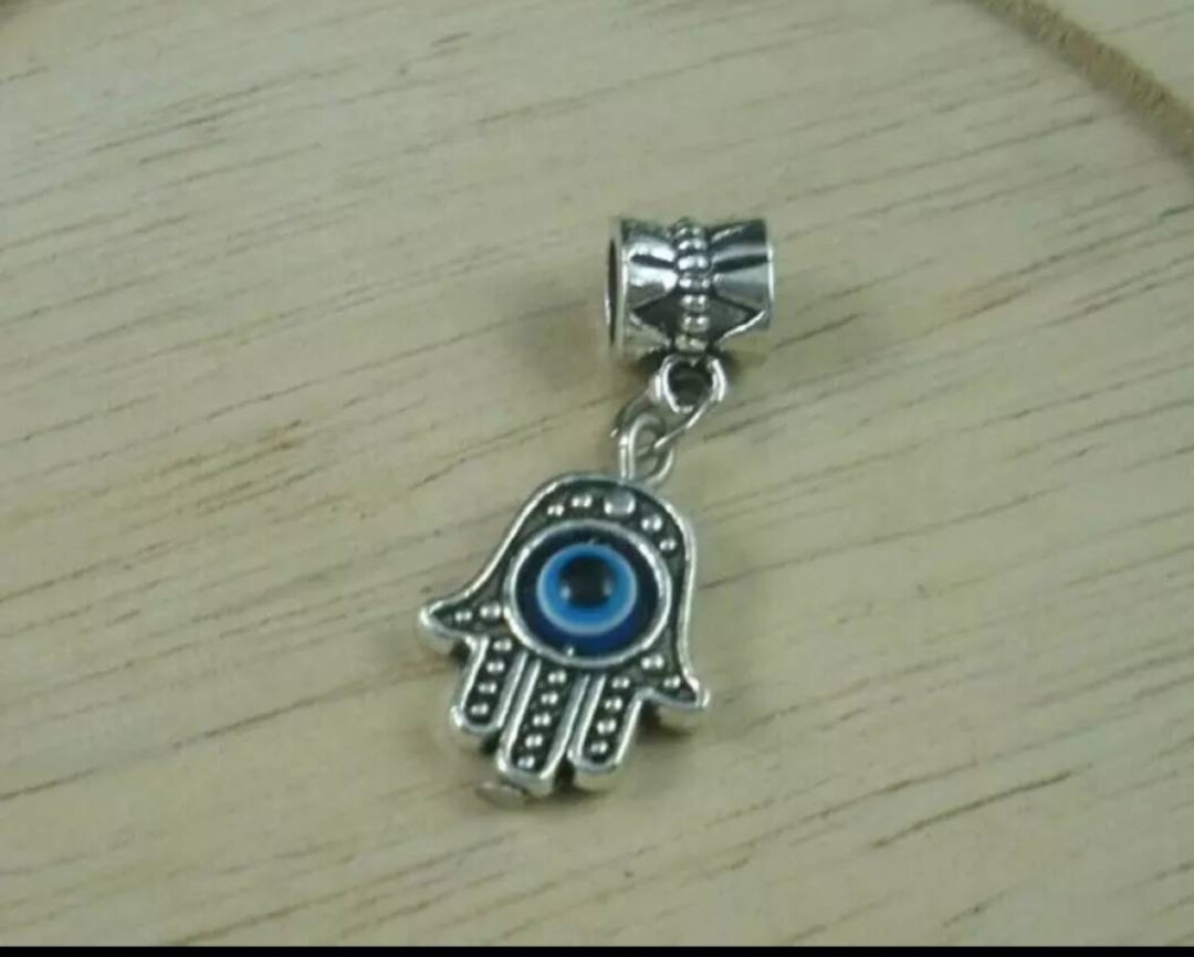 Evil Eye Hand Charm on Bail Protection Bracelet Charms Hand of God ...