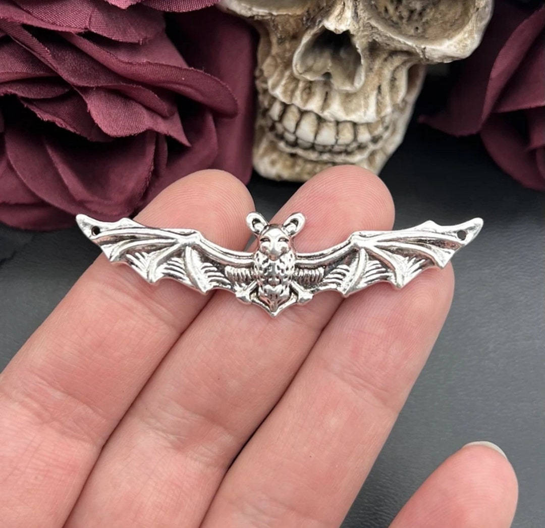 Bat Connectors Long Bat Pendants Halloween Connectors Bat Necklace ...