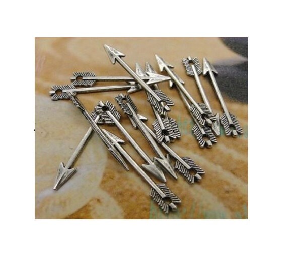 12 ARROW Charms Antique Silver Small Size Archery Arrows Charm | Etsy