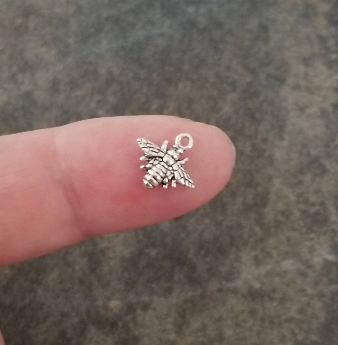 Tiny Bee Charms Detailed Realistic Teeny Tiny Bees Mini Bee Charms ...