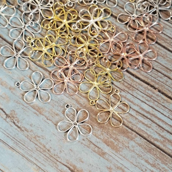 Flower Charms - Etsy