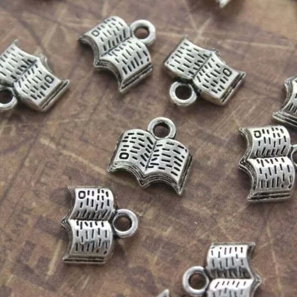 Open Book Charms - Etsy