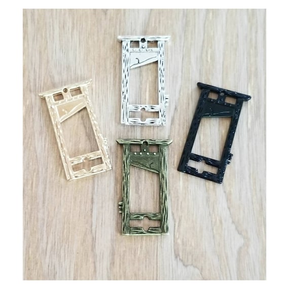 Guillotine Charms 4 Colors Goth Pendants Large Execution - Etsy