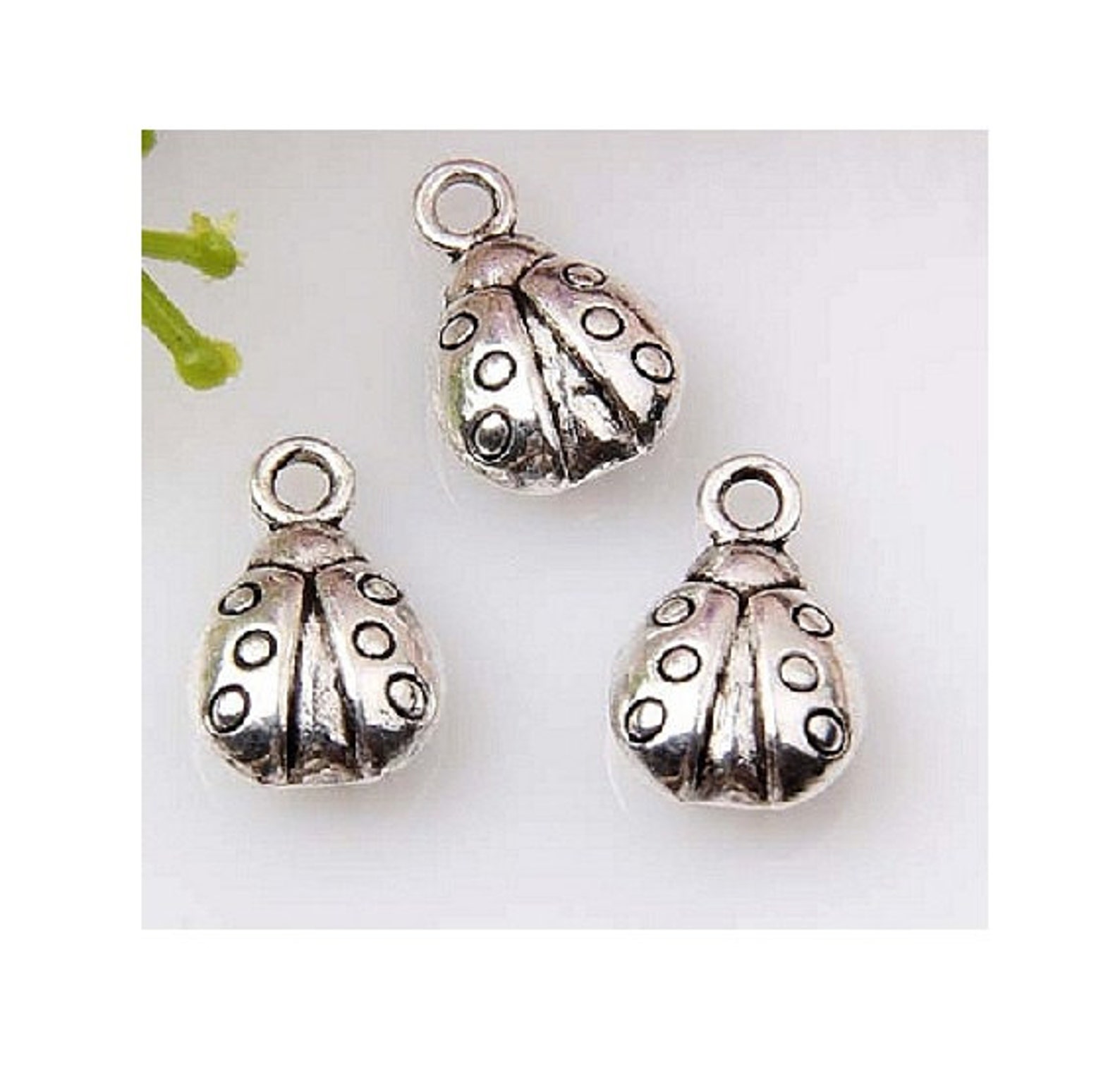 LADYBUG Charms 3-D Sweet Ladybug Charms Silver Tone Small - Etsy