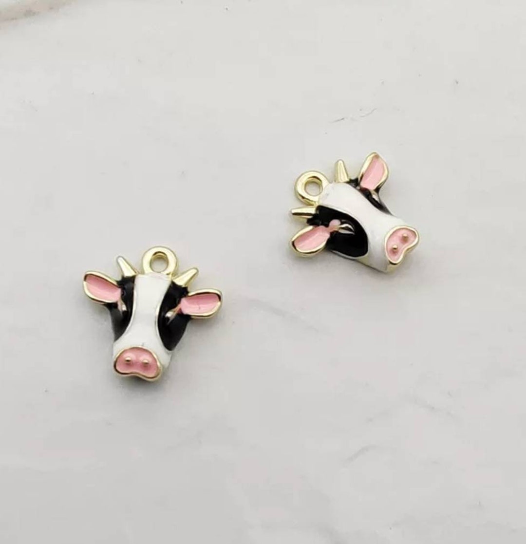 Adorable Little Cow Charms Enamel Cow Charms Farm Animal Charms ...