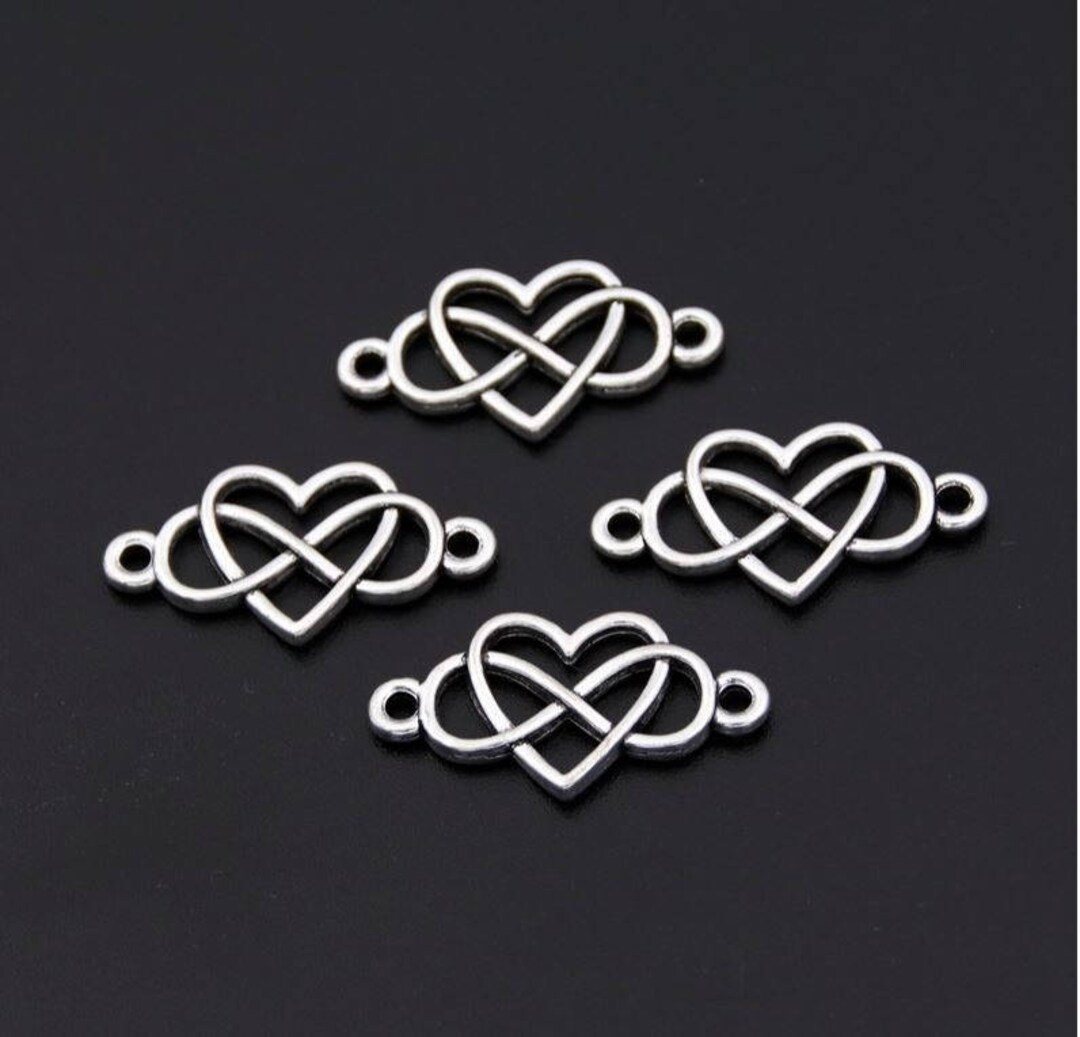 Infinity Heart Connectors Never Ending Love Charms Small Eternal Love ...