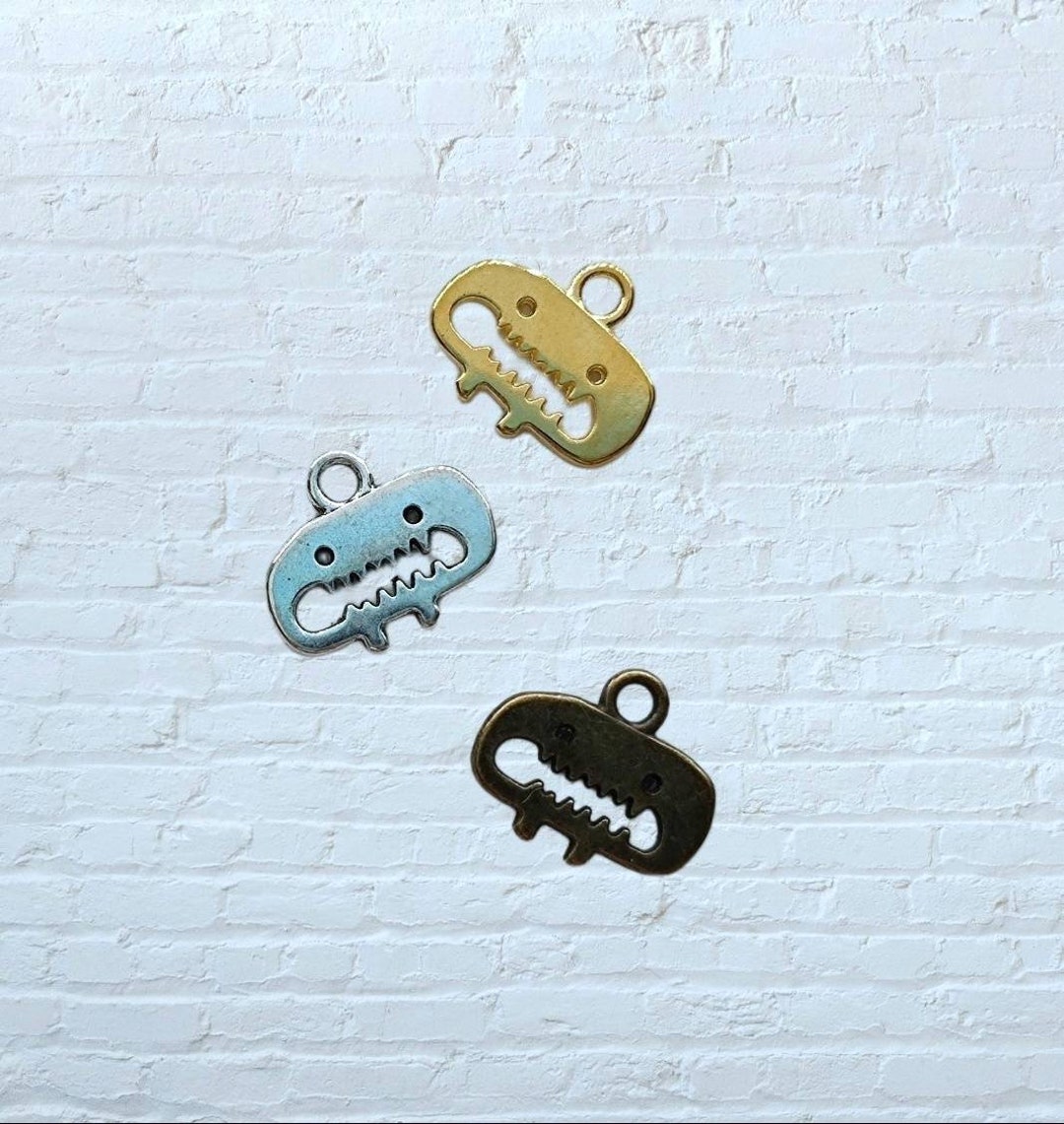 10 Little Monster Charms Silver Bronze or Gold Pumpkin Charms Halloween ...
