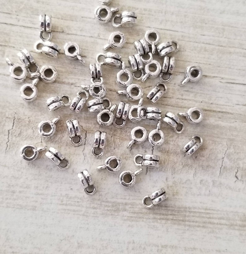 22 Tiny Bead Bails Mini Charm Holders for Beading Jewelry - Etsy