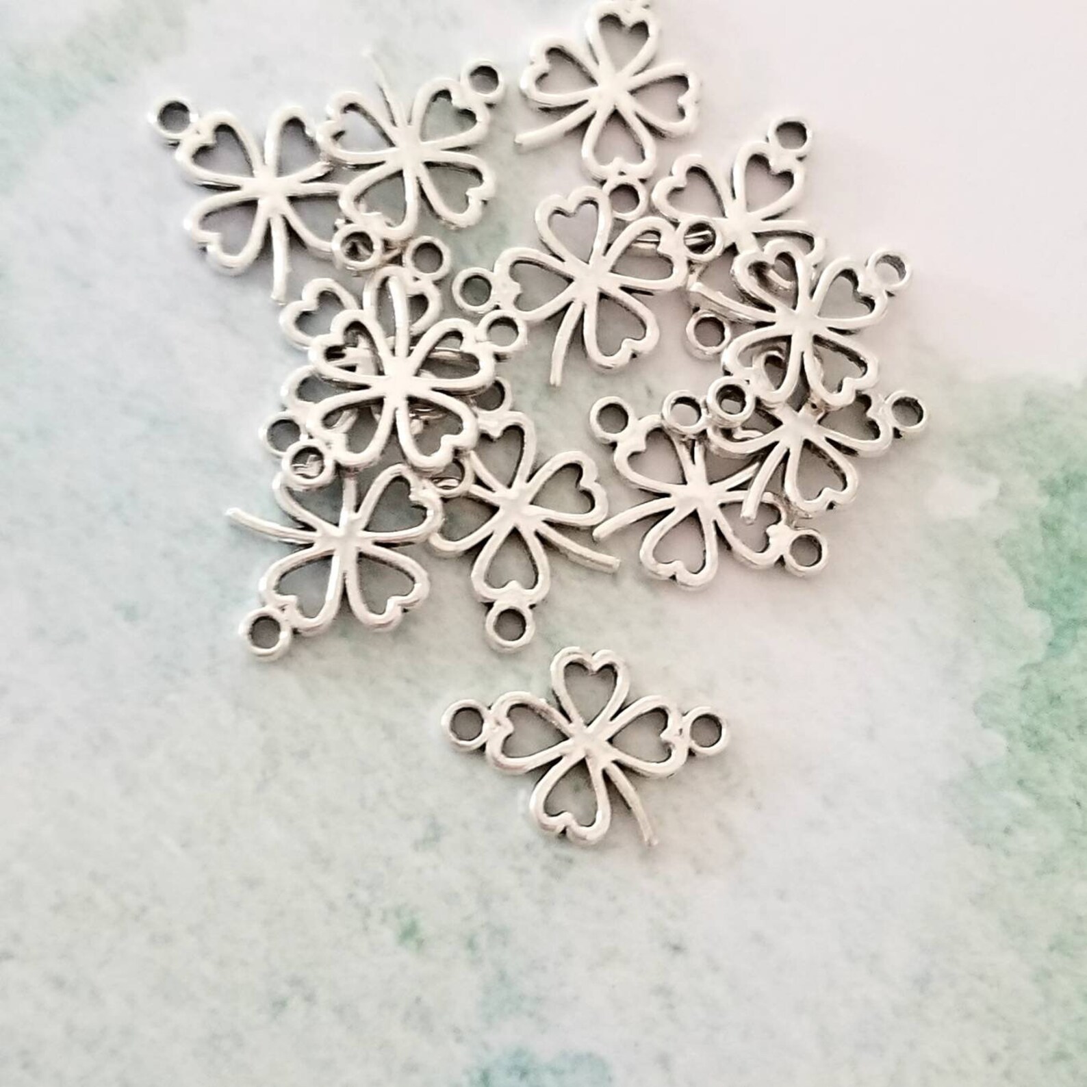 Mini Clover Connectors Four Leaf Clover Connectors Clover - Etsy