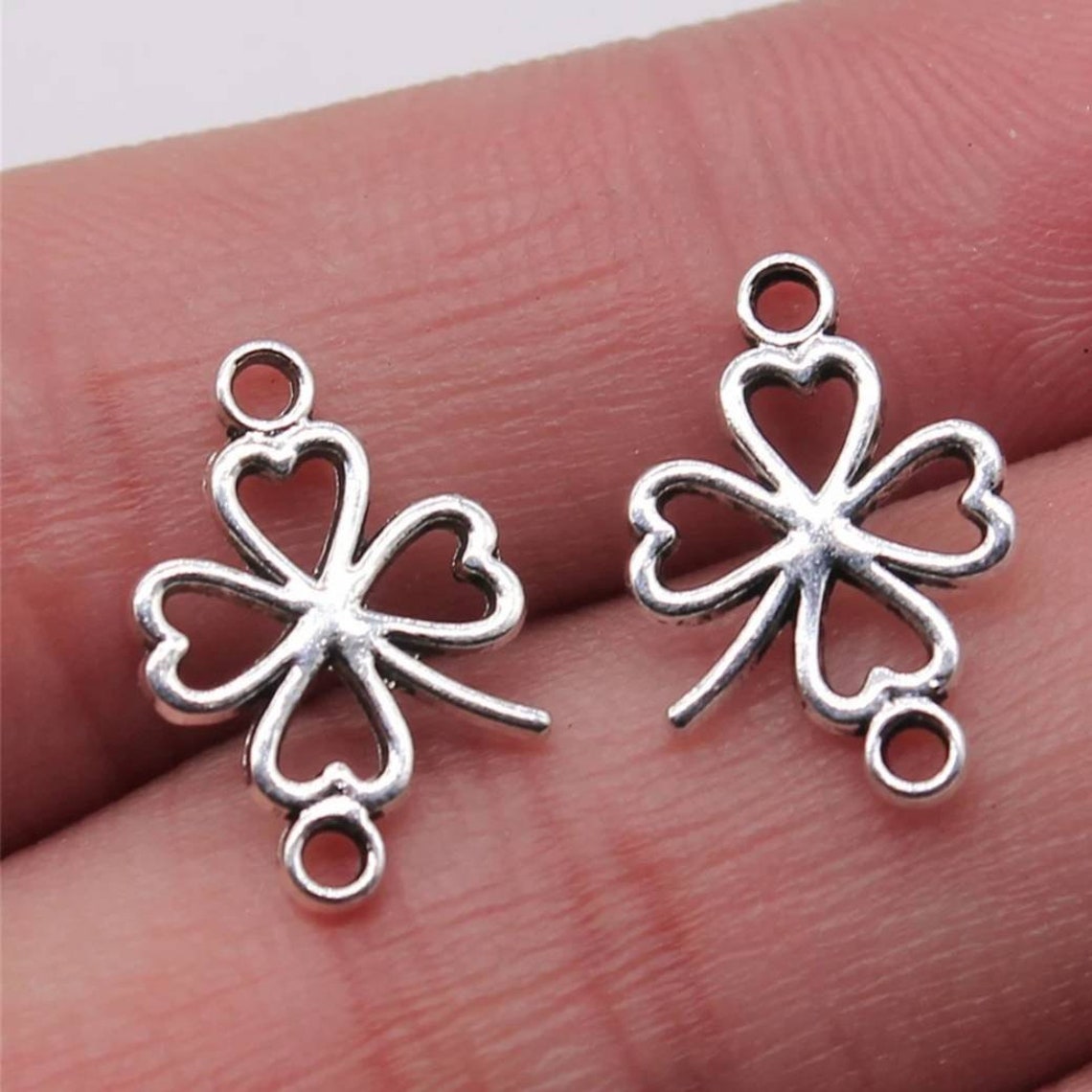 Mini Clover Connectors Four Leaf Clover Connectors Clover - Etsy