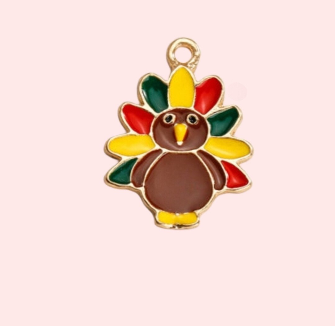 Enamel Turkey Charms Thanksgiving Charms Christmas Charms Holiday ...