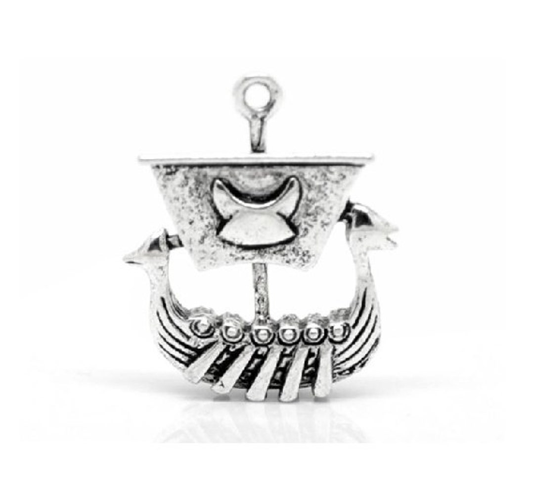 Majestic Viking Ship Charms Viking Ship Pendants Norse Ships Runes ...