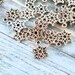 Mini Snowflake Charms Sweet Little Filigree Winter Snowflakes Silver ...
