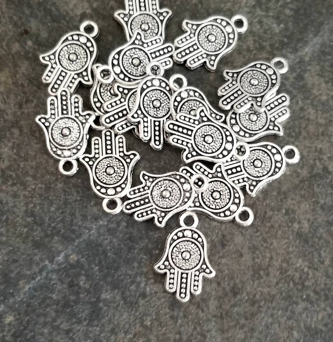 10 Hamsa Charms Small Hand of God Charms Religious Charms Protection ...