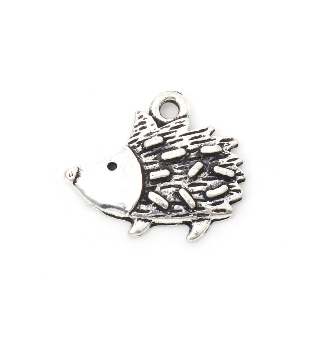 Hedgehog Charms Adorable Antique Silver Hedgehog Charms Animal Charms ...