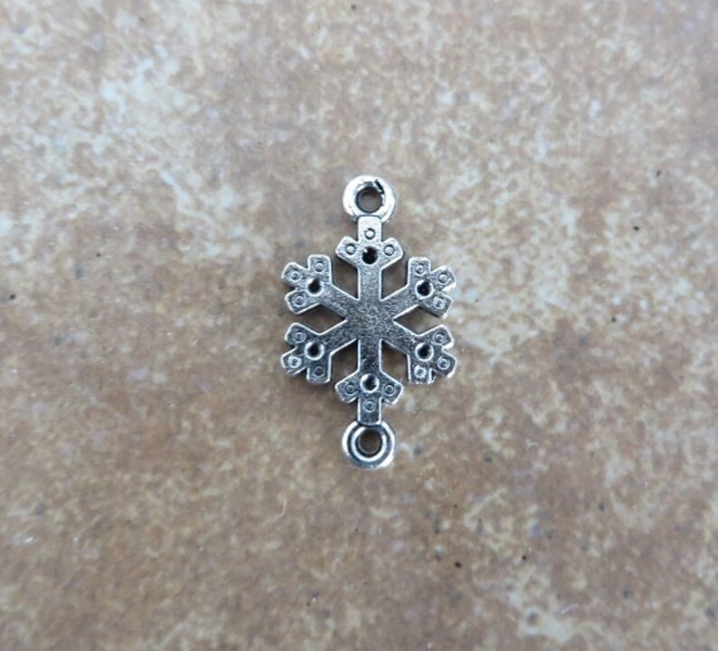 SNOWFLAKE Connectors Snowflake Charms Little Winter Findings Snow ...