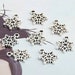 Mini Snowflake Charms Sweet Little Filigree Winter Snowflakes Silver ...