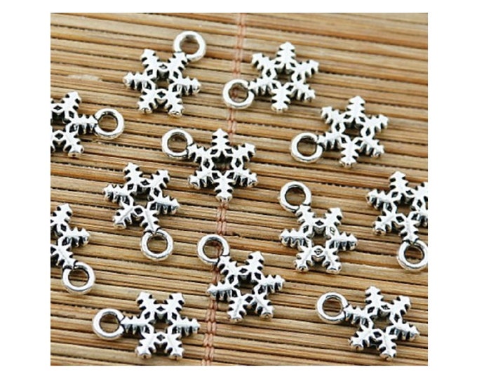 Tiny Snowflake Charms Mini Snowflake Charms Winter Holiday Gems ...