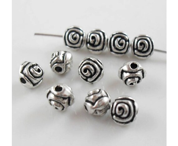 Rose Spacer Beads Mini Round Roses Double Sided Flower Beading - Etsy