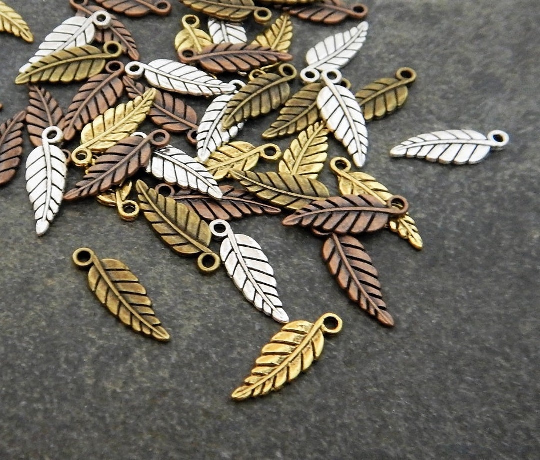 Small Leaf Charms Leaves in Fall Colors for Leaf Charm Assortment ...