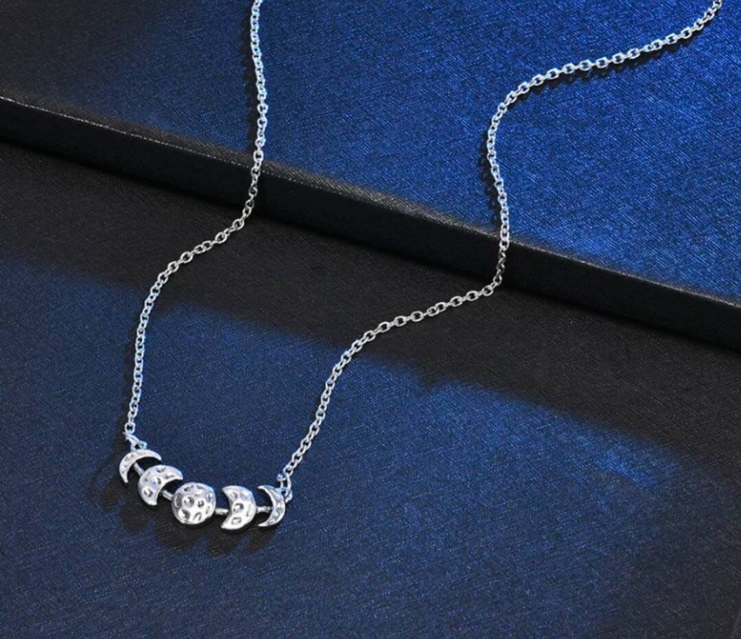 Moon Phase Pendant With or Without Chain Moon Connector Celestial ...