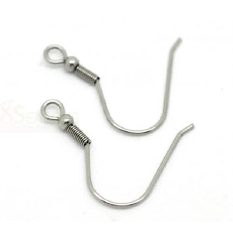 10 Pair 20 Pieces 304 Surgical STAINLESS STEEL Ear Wires - Etsy