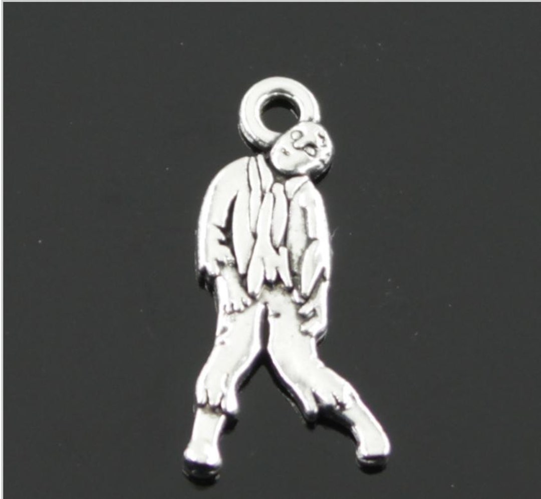 10 Zombie Charms Halloween Dead Man Walking Jewelry Supplies 27x12mm - Etsy