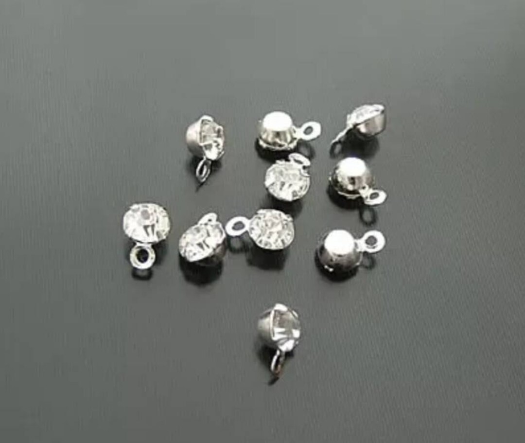 Teeny Tiny Crystal Drop Charms Mini Rhinestone Charms Sparkly Little ...